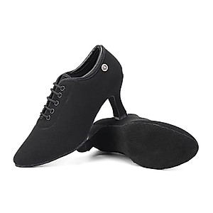 AOQUNFS Women Latin Ballroom Dance Shoes Lace-up Modern Salsa Practice Dance Shoes,JT-NJB-7-S,US 7