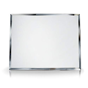 Calenzana Frameless Mirror Wall Hanging and Desk Standing, Compatible with Makeup Vanity Mirrors,10.6x13 inch