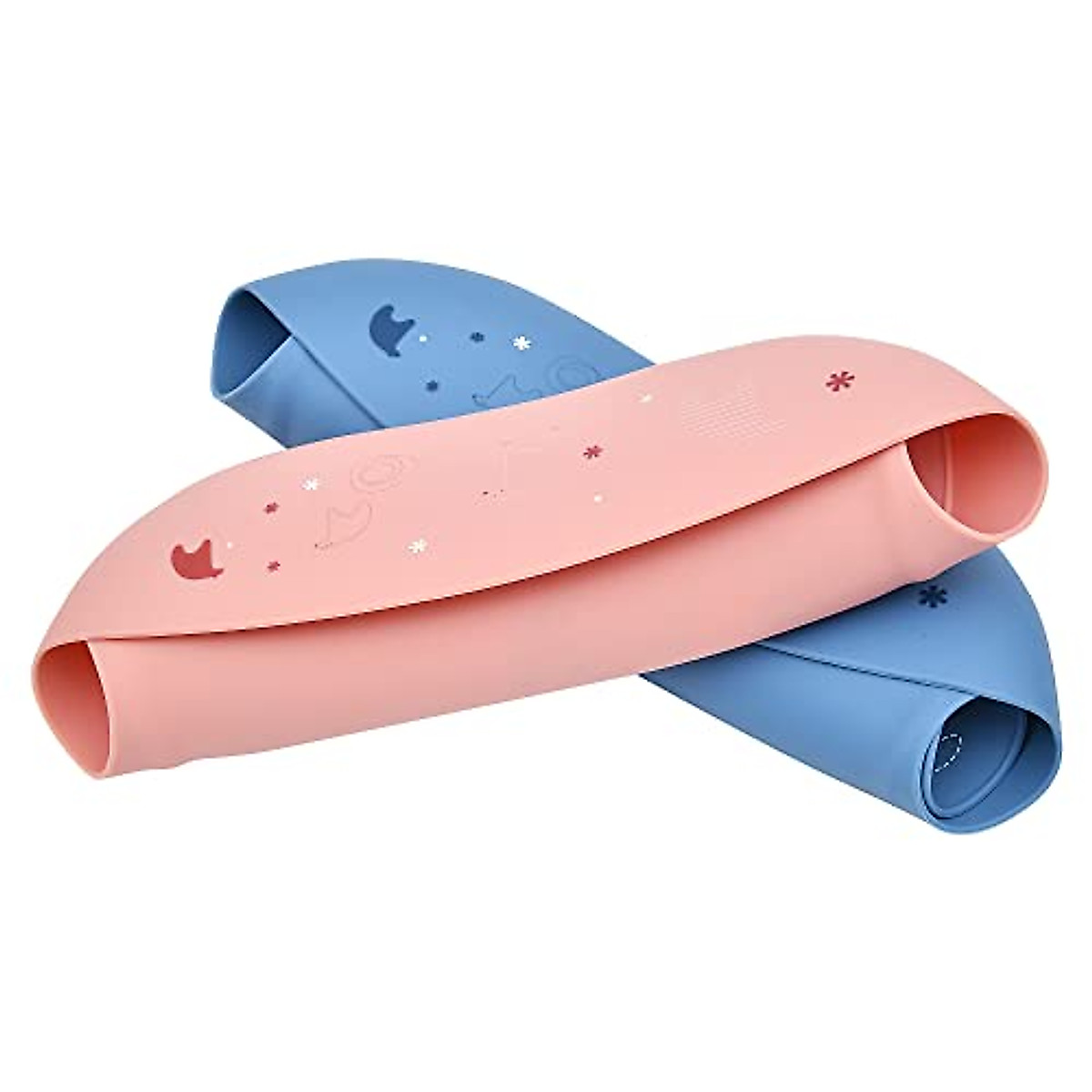 GAJIGAJI Waterproof Silicone Baby Bib, Easy Clean Quick Drying Soft and Comfortable Feeding Bucket Bib, Keep Stain off (Astronaut)