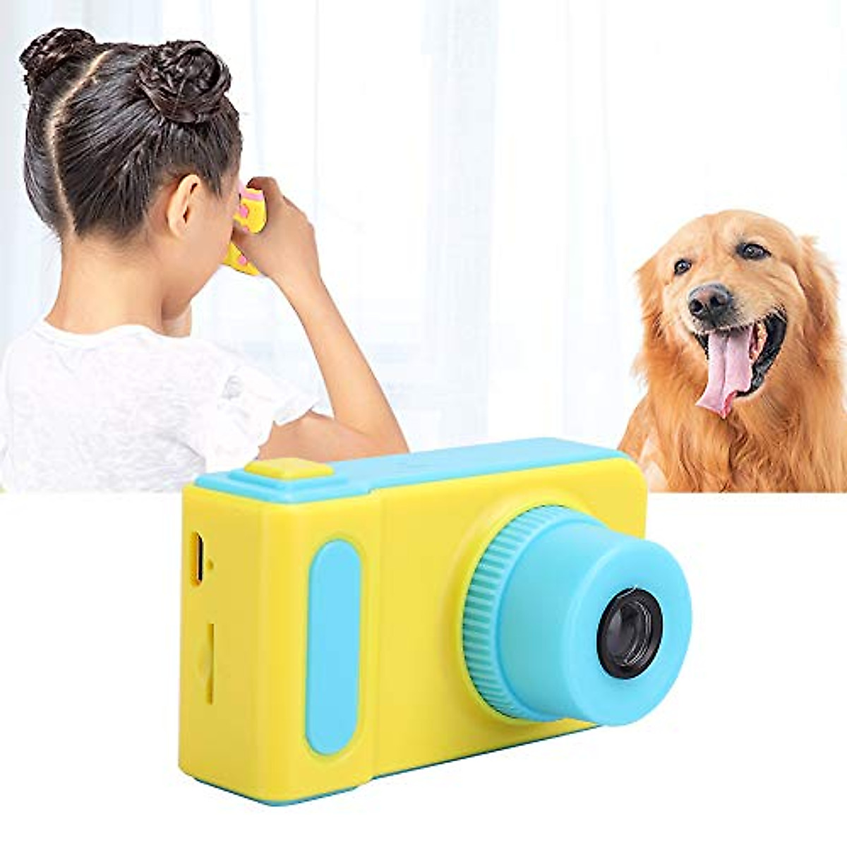 Kids Digital Dual Camera, HD Digital Video Camera Toy Little Kids, for Leisure and Entertainment for Kids for More Creative Ways(Blue (no Memory Card))