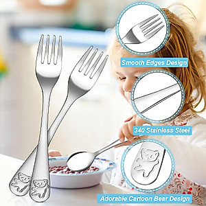 Erinnmy 24 Piece Toddler Forks,Stainless Steel Kids Forks,Kids Silverware,Kids Utensil Set,6.5 inch Kids Dinner Forks Toddler Utensils,Metal Forks Baby Forks for Self Feeding,Dishwasher Safe