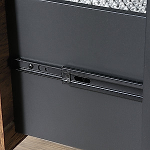 Sauder Boulevard Café Credenza, For TVs up to 60", Black finish