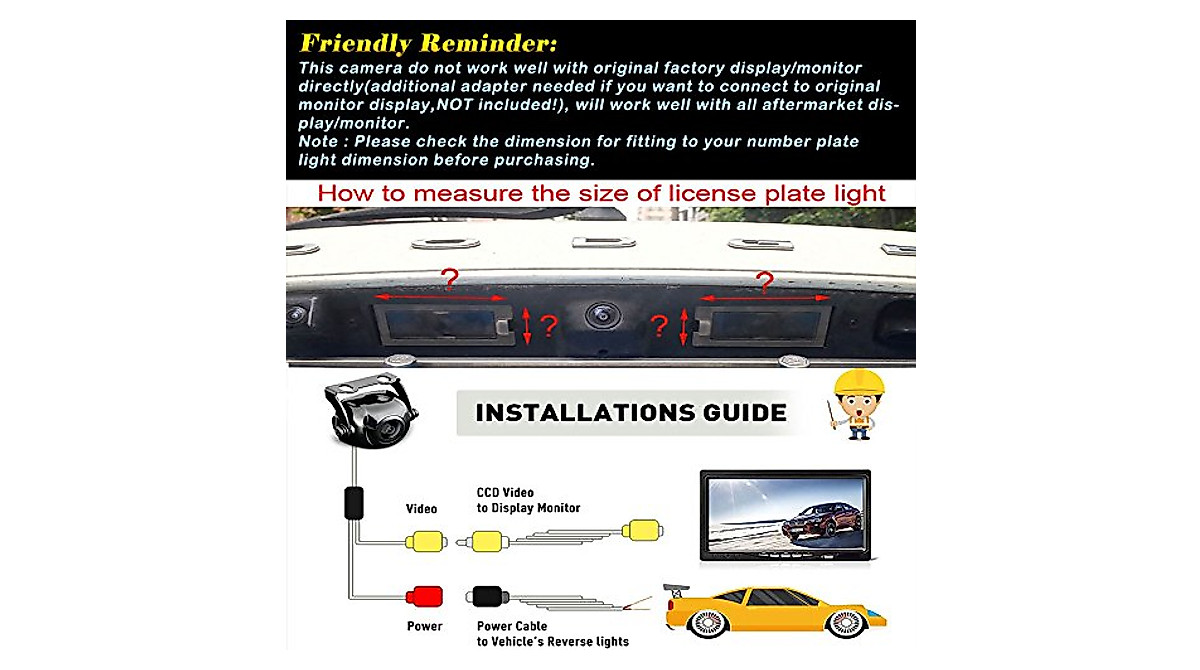 Misayaee HD Rear View Parking Camera for Toyota FJ Cruiser