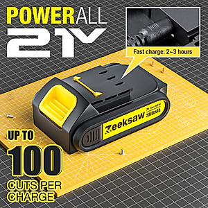 Zeeksaw Mini Chainsaw Cordless Battery Powered, Upgraded 4 in Handheld Portable Operated with Oiling System, Electric Chainsaws for Garden Yard Camping -Time Saver