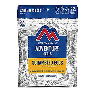 Mountain House Scrambled Eggs with Bacon | Freeze Dried Backpacking & Camping Food | Single Serving | Gluten-Free