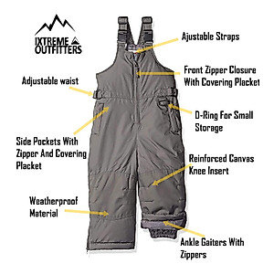 iXtreme Girls Snowbib (True Black, 2T)