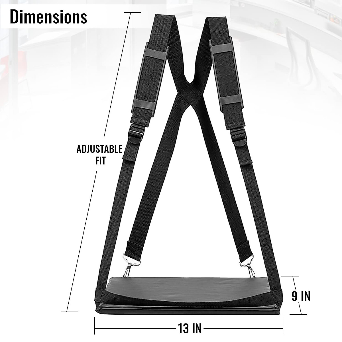 Walking Desk Mobile Laptop Desk, Hands Free Wearable Desk Mobile Laptop Harness, Standing Desk Walking Desk for Clipboard or 13" Laptop