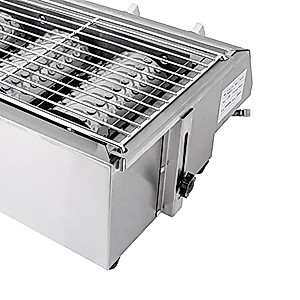 Efficient Heating Outdoor Portable Gas Grill BBQ Grill with Stainless Steel Griddle 4 Burners Grill for Outdoor Backyard, Garden, Patio, Balcony