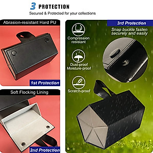 Longjet Sunglasses Organizer 5 Slots Travel Glasses Case Multiple Pairs Eyeglasses Storage Box Hanging Eyewear Holder (Black + Grey)