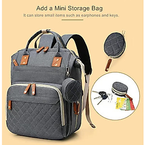 HLTxia Diaper bag Backpack, Multi-function Portable Backpack, Unisex Travel Back Pack, Large Travel Diaper Bags for Dad & Mom (Bicolor)