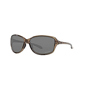 Oakley Women's OO9301 Cohort Rectangular Sunglasses, Brown Smoke/Prizm Black, 62 mm