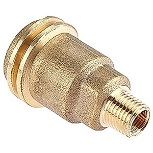 Seihao 2 Pcs 5042 QCC1/Type 1 Nut Propane Gas Fitting Adapter with 1/4 Inch Male Pipe Thread, Brass Propane Quick Connect Fittings for RV Camper, Cylinder, BBQ Gas Grill, BuddyHeater