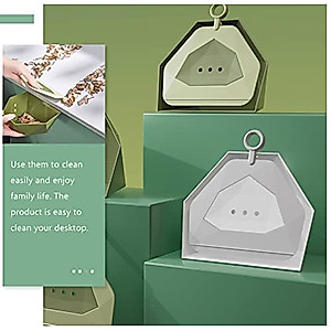 Tofficu 1 Set Broom Mini Dustpan Cleaning Toys for Toddlers 1-3 Outdoor Serving Table Desktop Desk Table Top Desk Plastic Spatula Outdoor Dust Pan Portable Brush Household Pp Scraper