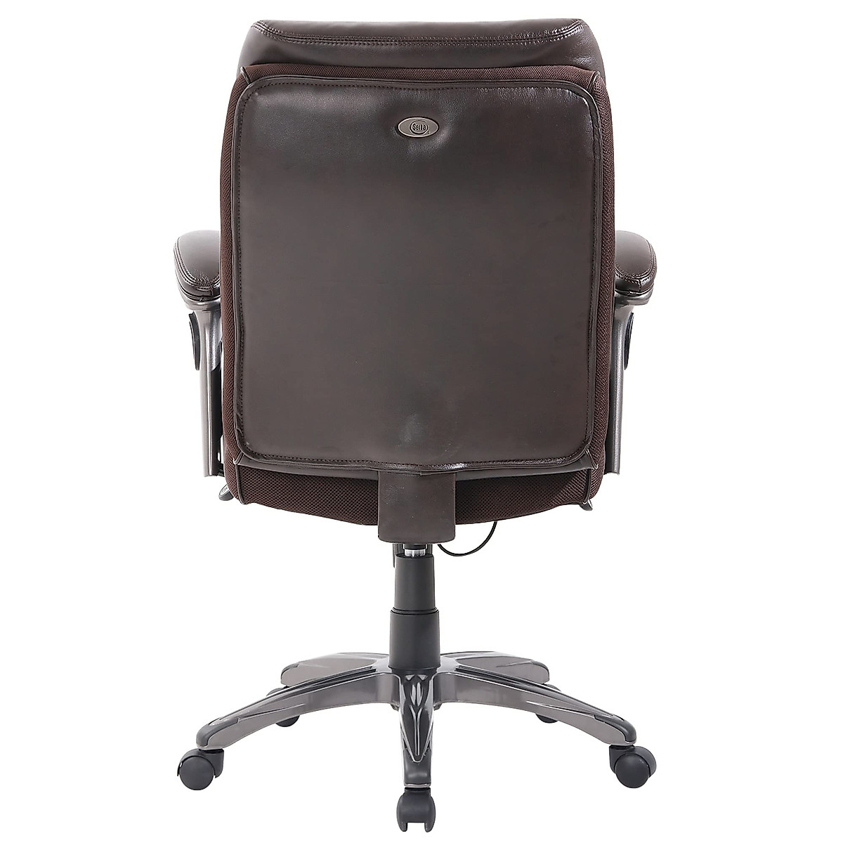 Serta® Smart Layers™ Siena Ergonomic Bonded Leather Mid-Back Manager's Chair, Brown
