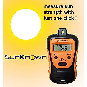 Sunlight Meter for Measuring Harmful Ultraviolet Solar Light Radiations - Portable UV Intensity Meter & UV Sun Light Strength Tester - Handheld Digital UV Index Sensor - by SunKnown