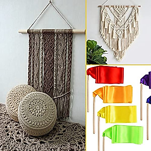 Wooden Dowel Rods Wood Dowels, 10PCS 1/2 x 12" Round Wooden Sticks for Craft, Macrame Dowel, Unfinished Hardwood Sticks for Arts and DIYers, Crafting, Tiered Cake Support and Wedding Ribbon Wands