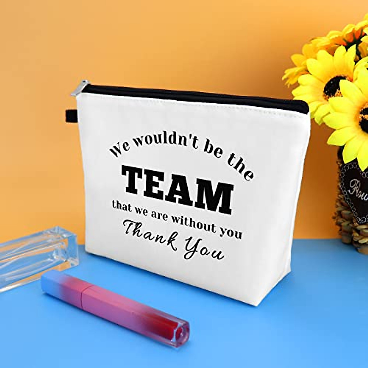 Boss Gift Coach Thank You Gift Makeup Bag for Women Leader Boss Appreciation Gift Cosmetic Bag Leader Coworker Leaving Going Away Gift Basketball Soccer Team Coach Leader Christmas Thanksgiving Gift