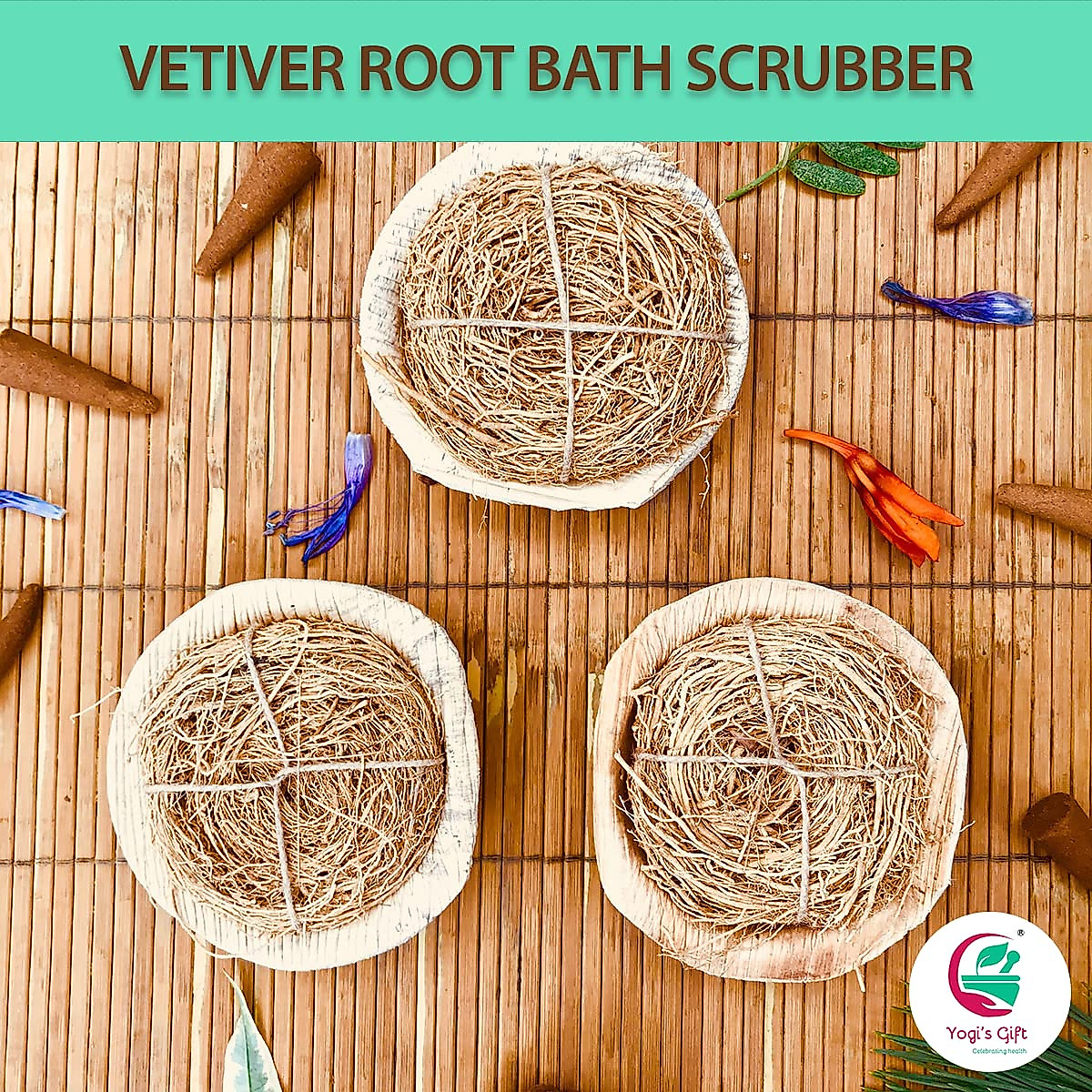 VETIVER Root 4 oz(114 Grams) | Great Aromatic Roots | 100% Pure and Natural Mesmerizing Fragrance | Product of India | Non-GMO, Vegan | Yogi's Gift®