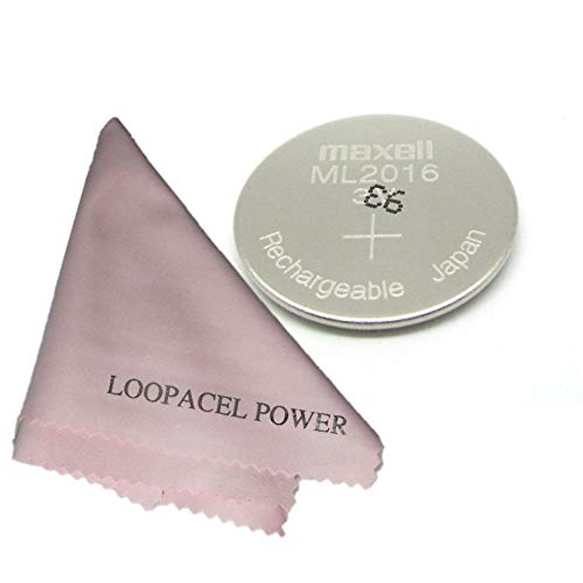 My Battery Supplier Replacement for Maxell ML2016 Lithium Rechargeable 3V Battery x 1 with Cloth