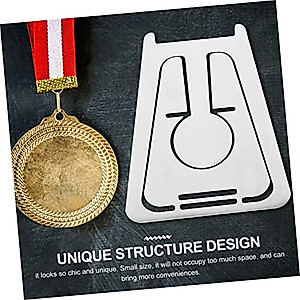 Unomor Medal Display Stand Photo Hanger Racing Stand Glass Holder Medals Rack Marathon Medal Shelf Metal Stand Iron Silver Medal Badge Display Stand Badge Display Holder Stainless Steel