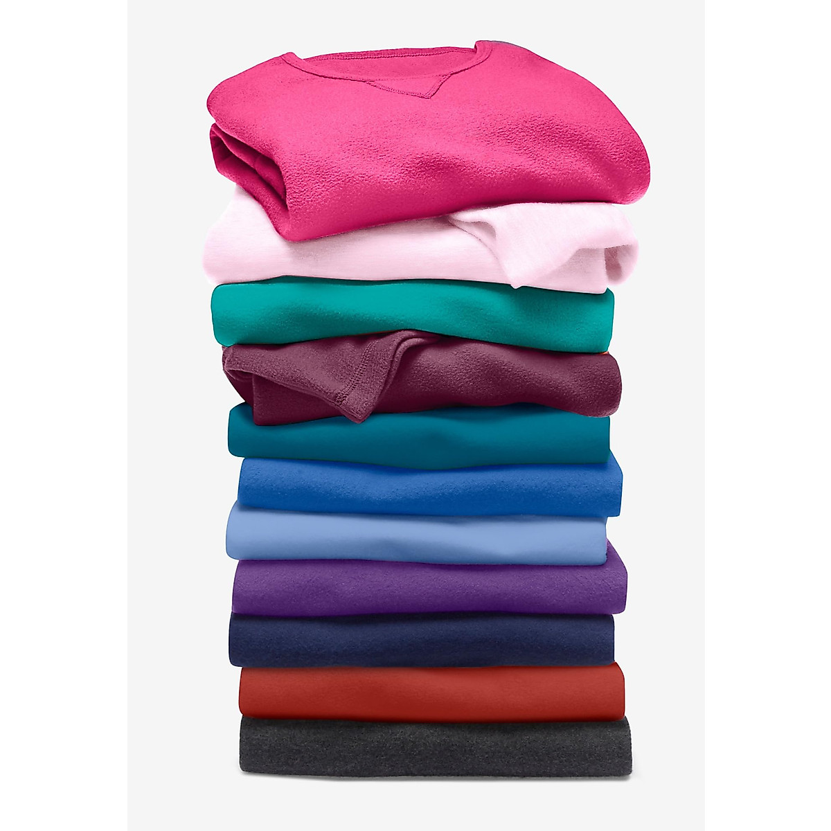 Woman Within Women's Plus Size Sherpa Sweatshirt - 3X, Deep Claret