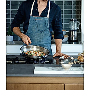 WMF Frying pan uncoated Ø 20cm Profi Made in Germany Pouring Rim Stainless Steel Handle Cromargan Stainless Steel Suitable for Induction Dishwasher-Safe