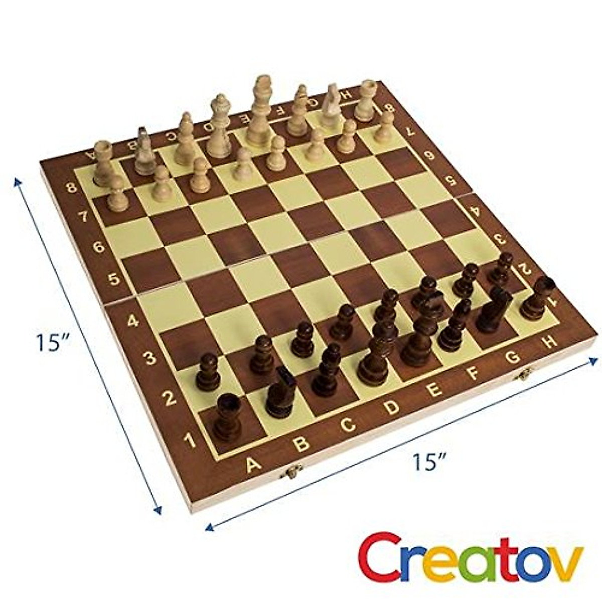 Creatov Chess Set - Chess Board Set for Adults Kids Chess Set Board Game Set Wood Chess Set with Chess Pieces Travel Chess Set