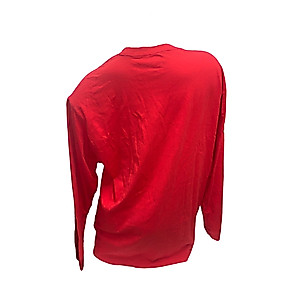 Victoria's Secret Pink Campus Long Sleeve Crew Neck Tee Color Red Size Large New