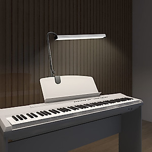 bolowei LED Grand Piano Lamp - Portable Piano Light with Clip-on Music Stand Light,Aluminum, Modern Design, 3 Color Temperatures, Rotated Lamp Cap & Onekey Dimming 10W