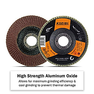 KSEIBI 4 1/2 in Flap Disc Aluminum Oxide 10 Pack Auto Body Sanding Grinding Wheel (40 Grit) 686008
