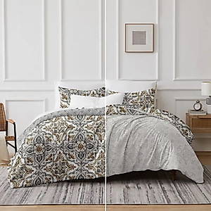 Delara Organic Cotton King Duvet Cover Set – 3 Piece Bedding Set - Soft King Comforter Cover w/ 2 Shams, Cover has Buttons + Corner Ties – Machine Washable - GOTS Certified