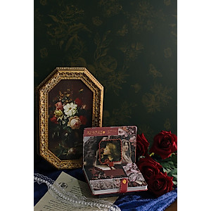 Dimoon 78.7"×17.3”Floral Peel and Stick Wallpaper Dark Green Golden Contact Paper Leaf Waterproof Butterfly Wall Paper Thicken Removable Vintage Self Adhesive Cabinets Shelf Liner Decal Vinyl Roll