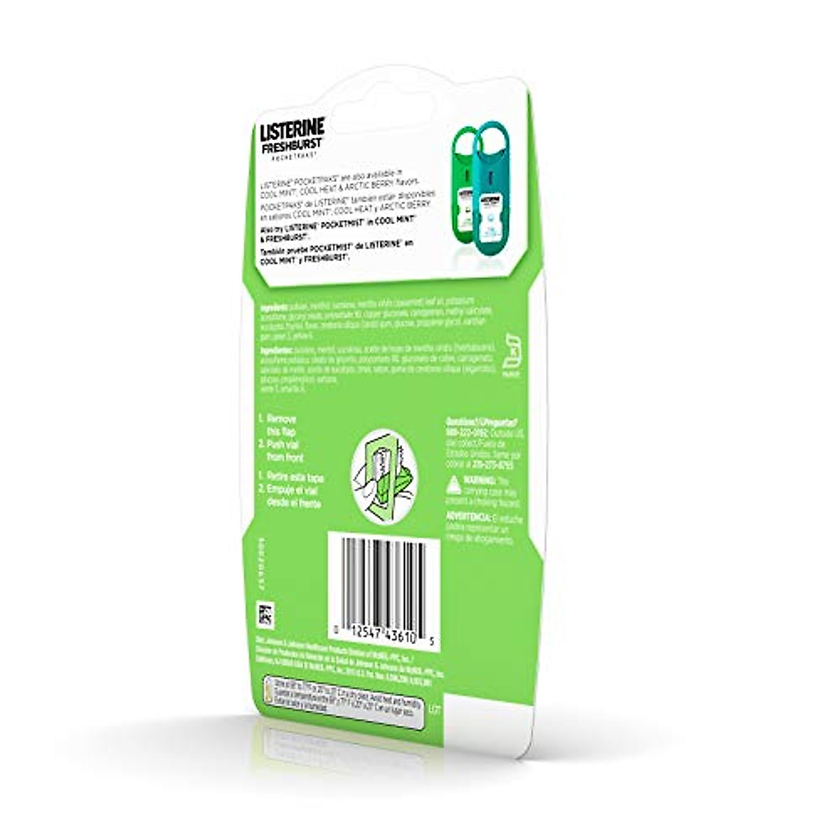 Listerine Freshburst Pocketpaks Fresh Breath Strips, Mint Breath Refresher Strips to Kill 99% of Bad Breath Germs, Portable Pack, Freshburst Spearmint Flavor, 24-Strips (Pack of 1)