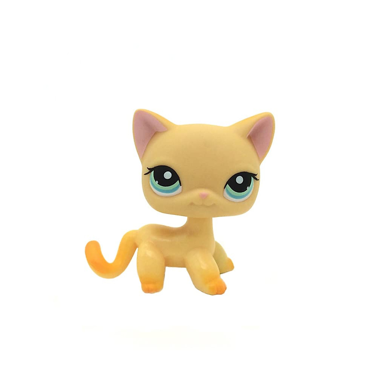 Keqijiaju Action Figures Mini Pet Yellow & Orange Shorthair Kitty Cat #339 Animal Toys
