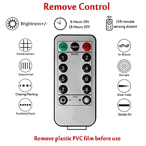 Vicila Red LED String Lights Christmas, USB Tree Lights Remote Control Fairy Lights 100 LED String Lights for Bedroom, Wedding, Birthday Party Decor-39.4ft(Red)