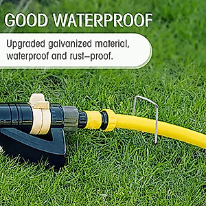 60Pcs Heavy Duty Galvanized Garden Staple U-Shaped Pins+10Pcs Gasket+2 Hooks,6 Inch Reusable Sod Fence Staples Garden Stakes Staples for Anchoring Tents,Ground Covers,Pet Cages and,etc.