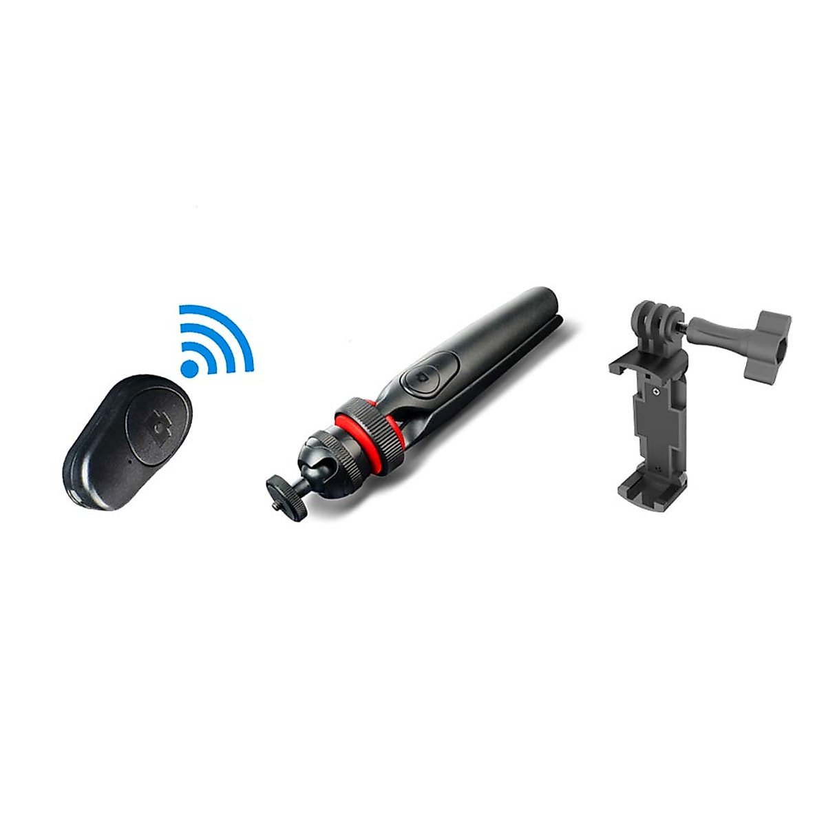 Active Mini Tripod with Wireless Bluetooth Shutter Remote & Camera Mount