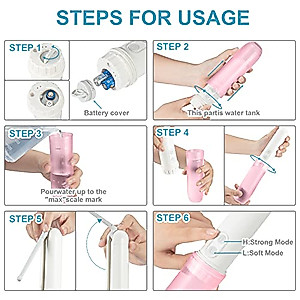 Portable Bidet-Electric Portable Travel Bidet Toilet Sprayer for Women Personal Hygiene Cleaning Soothing Postpartum Care, Perineal, Hemmoroid Treatment Outdoor Camping Pink