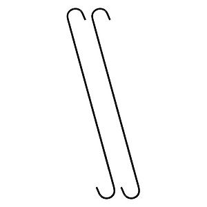 uxcell S Hanging Hooks, 20inch/500mm Extra Long Steel Hanger, Indoor Outdoor Uses for Garden, Bathroom, Closet, Workshop, Kitchen, Black, 2Pcs
