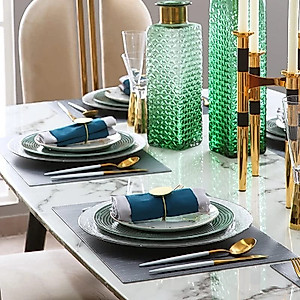 WFHTU Patterns Porcelain Tableware Set Plate Tableware Dinnerware Tableware Cutlery Set Glass Dinner Service