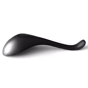 Lucky Star Melamine Japanese Ramen Spoon Noodle Soup Spoon 6.5”, Black, 48-pcs per case (4 dozen)