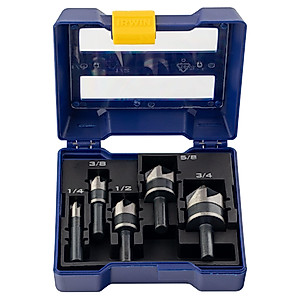IRWIN Metal Countersink Drill Bit Set, 5 Piece, 1877793