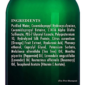 Botanic Hearth Tea Tree Shampoo & Conditioner Set (16 oz each) and Biotin Hair Serum (4 oz) Bundle