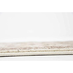 Unique Loom Rushmore Collection Area Rug - Lincoln (2'x 6' 1" Runner, Cream/ Beige)
