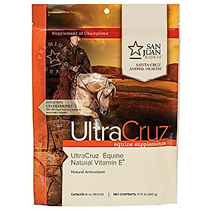 UltraCruz Equine Natural Vitamin E Supplement for Horses, 0.75 lb, Powder (30 Day Supply)