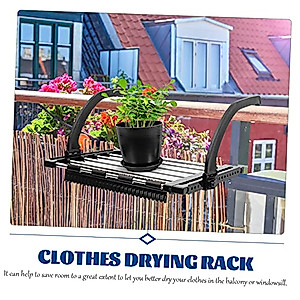 Cabilock Balcony Drying Rack Foldable Hangers Outdoor Towel Rack Folding Hangers Clothes Drying Rack Folding Indoor Laundry Drying Rack Clothes Rack Drying Retractable Drying Rack Large abs