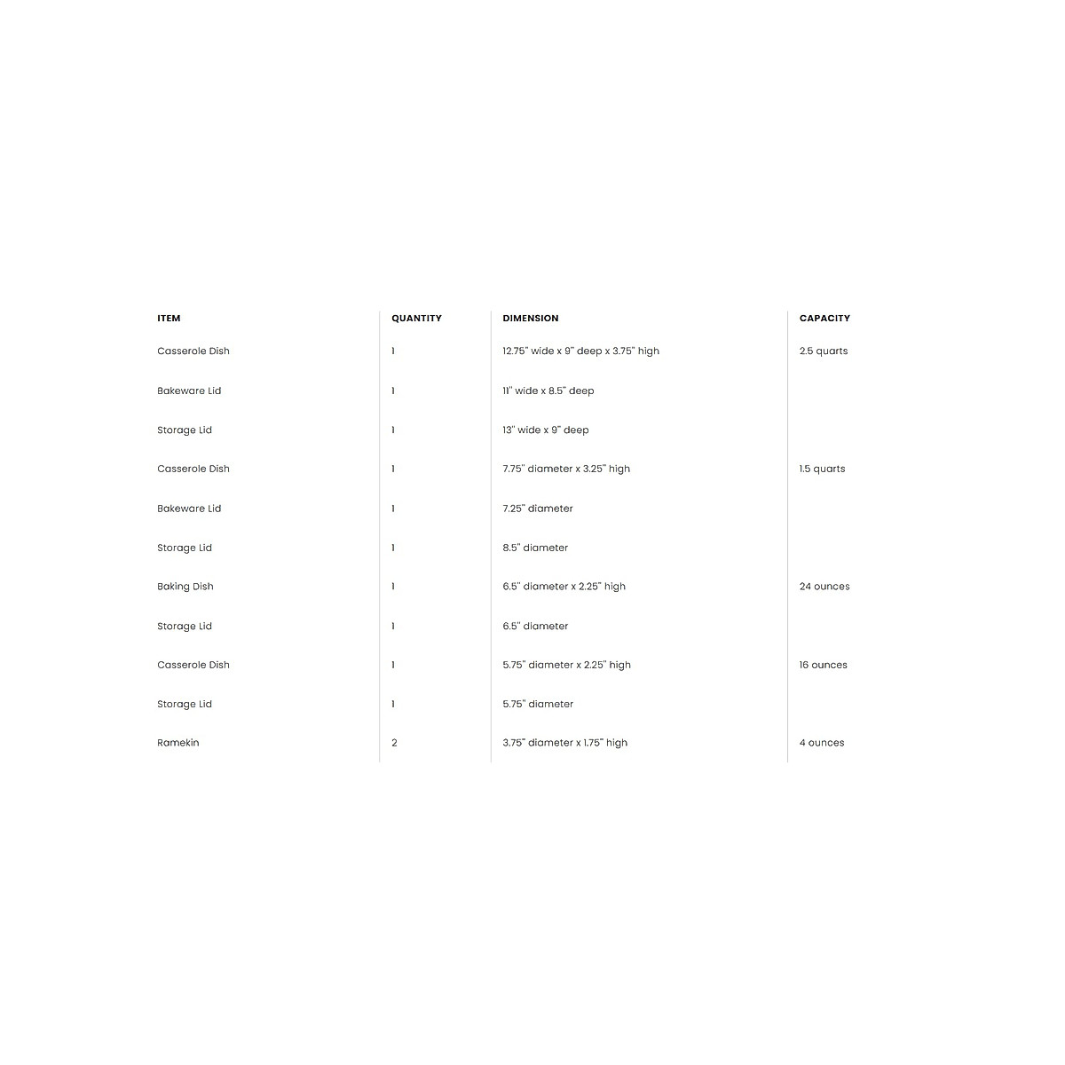 CorningWare French White 12-Pc Ceramic Bakeware Set with Lids, Chip and Crack Resistant Stoneware Baking Dish, Microwave, Dishwasher, Oven, Freezer and Fridge Safe