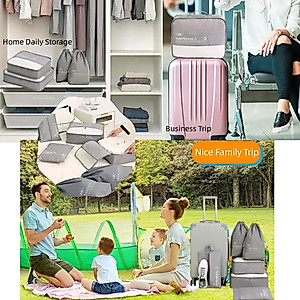 6-Piece Set Storage Box Of Dry And Wet Separation Clothes, Luggage Packing Organizers, With Shoe Bag, Laundry Bag, Toiletries Bag And Cosmetics Bag, Portable Travel Accessories(Pink)