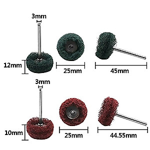 Abrasive Buffing Wheels, 40pcs Buffing Polishing Wheel Set 80/120/160/240 Grit for Dremel Rotary Tool by YEEZUGO