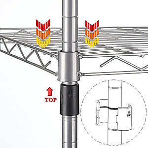 REGILLER 6 Wire Shelving Steel Storage Rack Adjustable Unit Shelves for Laundry Bathroom Kitchen Pantry Closet (16.7L x 11.9W x 64H, Silver)